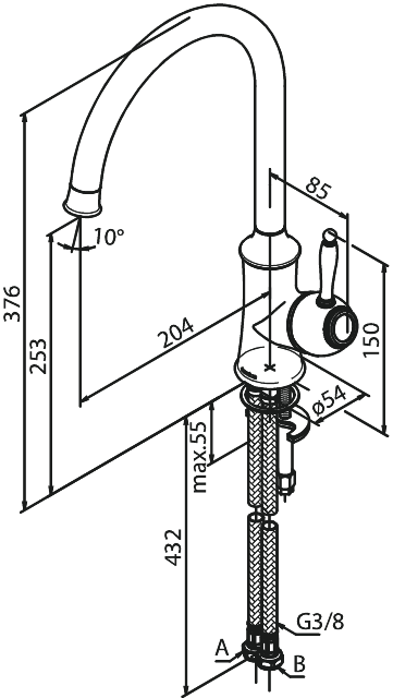 Tradition Krom Köksblandare [https://damixa.se]