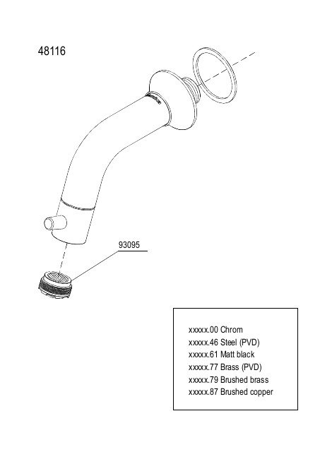 Sky Brushed Copper PVD Pillar tap - wall mounted [https://damixa.com]