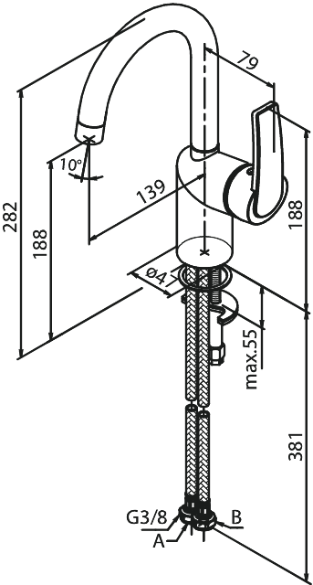 Slate Krom Tvättställsblandare [https://damixa.se]