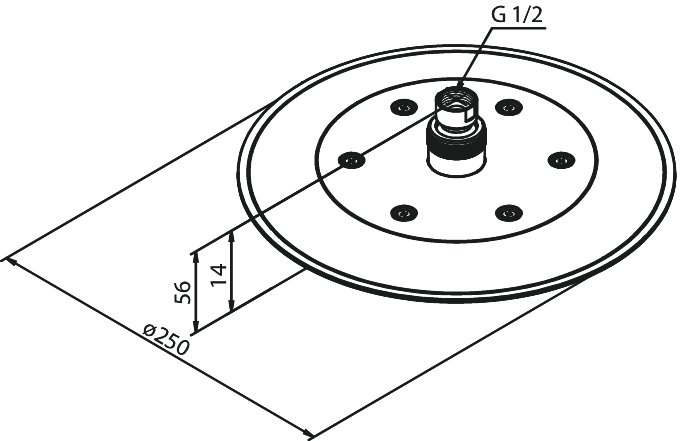 Silhouet Chroom Hoofddouche [https://damixa.nl]