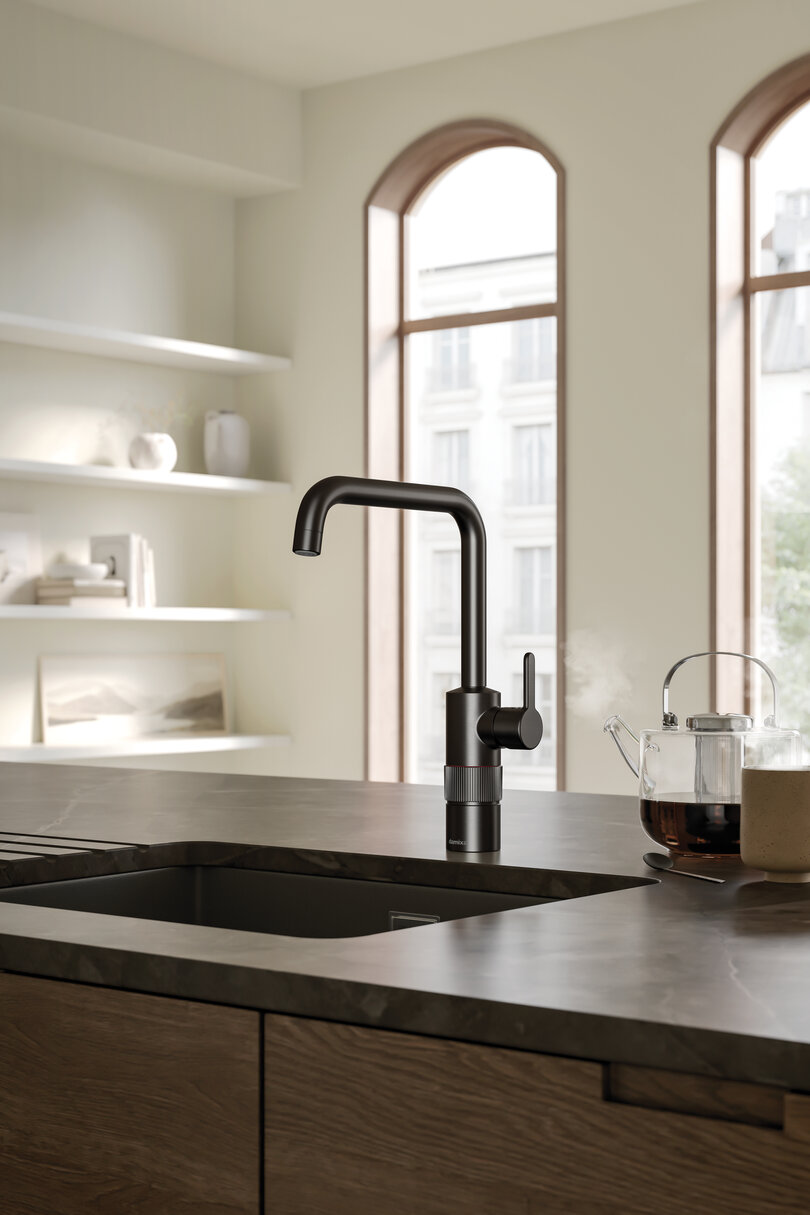 Brushed graphite grey water taps and shower systems [https://damixa.com]