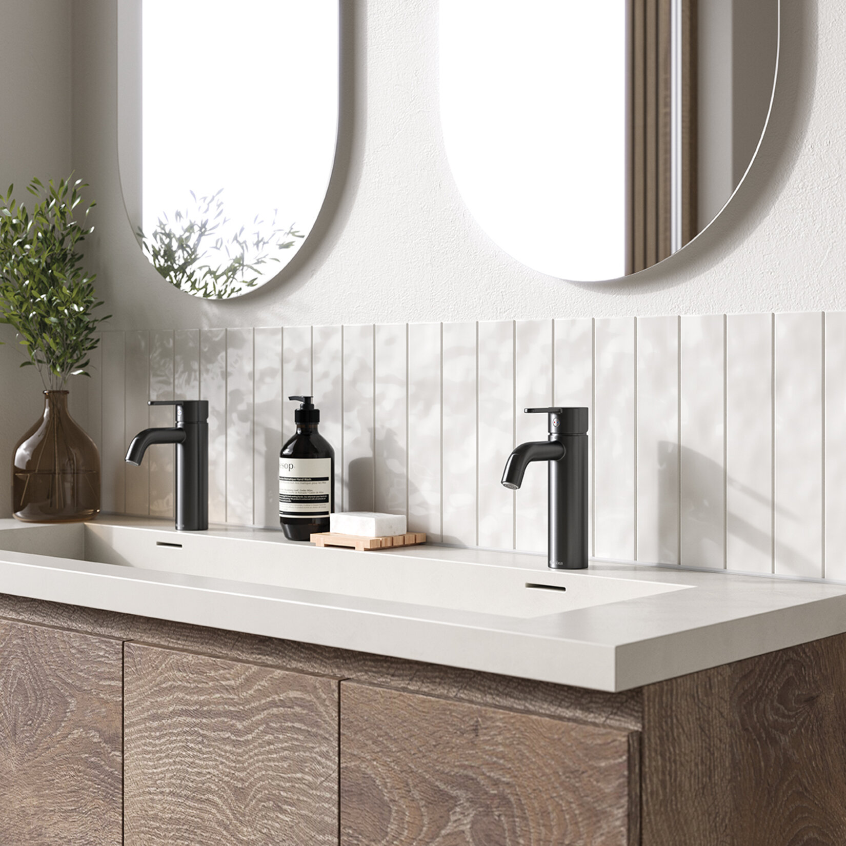 Brushed graphite grey water taps and shower systems [https://damixa.com]