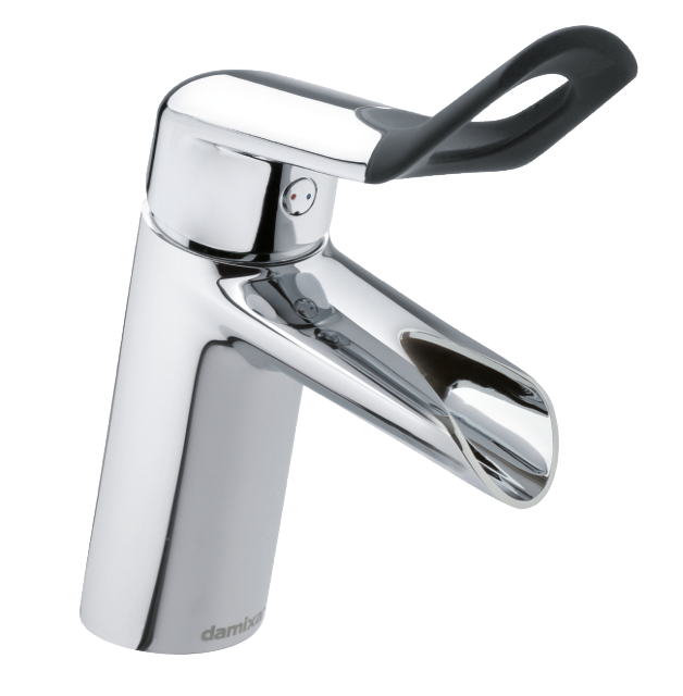 Clover Easy Chrom/Schwarz Waschtischarmatur mit offenem Auslauf [https://damixa.de]