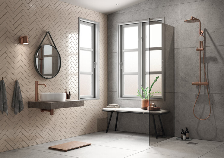 Tap into your Damixa brushed copper kitchen and bath surface style [https://damixa.com]