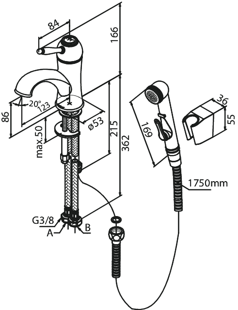 Tradition Krom Tvättställsblandare [https://damixa.se]