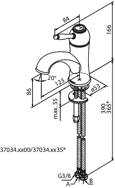 Tradition Chrom Waschtischarmatur [https://damixa.de]