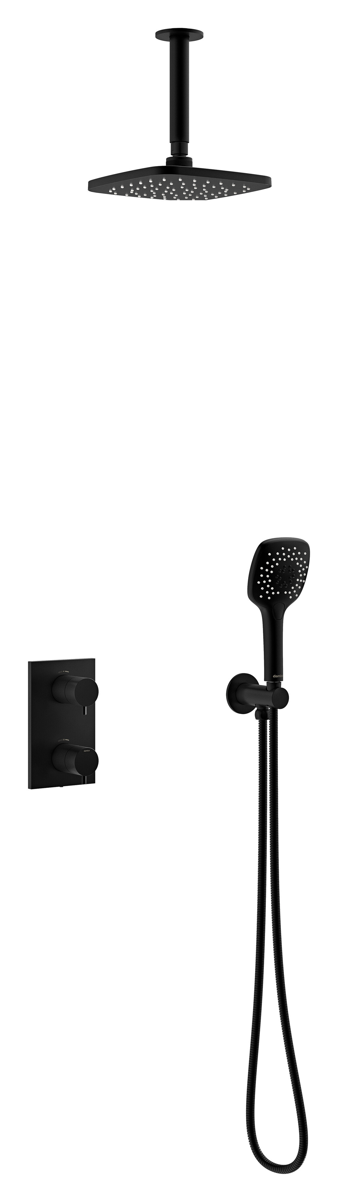 Unterputzarmaturen Mattschwarz Pine HS 2 - UP Duschsystem [https://damixa.de]