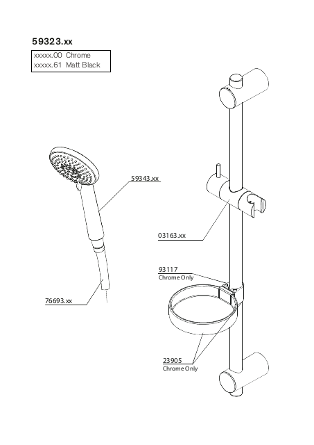 Core Chrome Shower set flex [https://damixa.com]