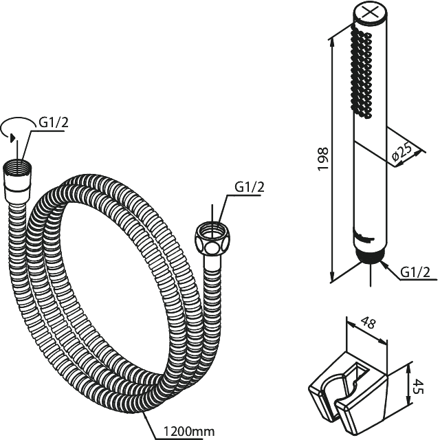 Merkur Mat zwart Tube badset [https://damixa.nl]