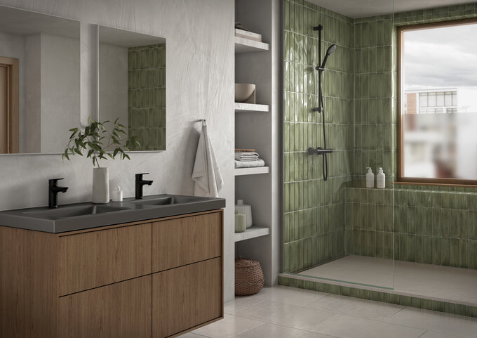 Core Matt black Shower set flex + thermostat [https://damixa.com]