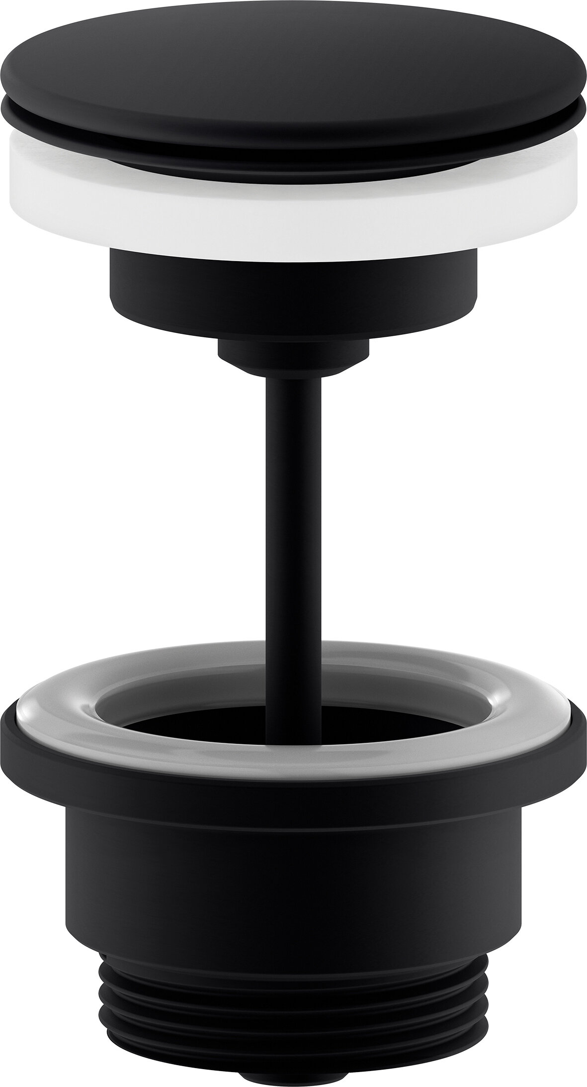 Bathroom Accessories Matt black Basin waste, always open [https://damixa.com]