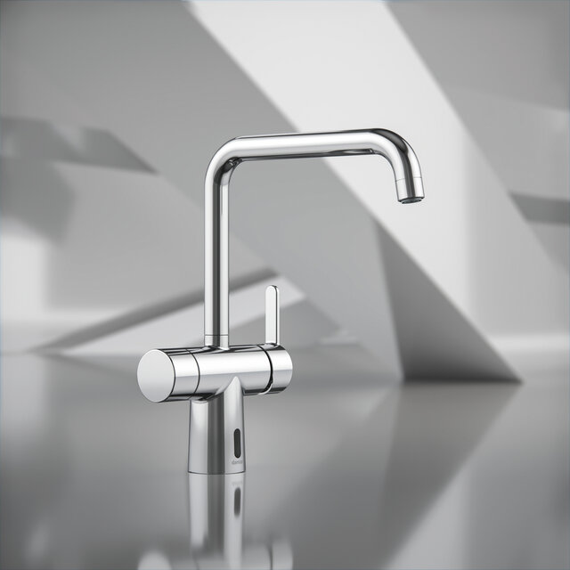 Silhouet Chrome Touchless kitchen tap [https://damixa.com]