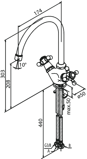 Tradition Chrom Spültischarmatur [https://damixa.de]