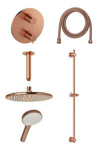 Concealed Brushed Copper PVD Silhouet SR2 - concealed shower system [https://damixa.com]