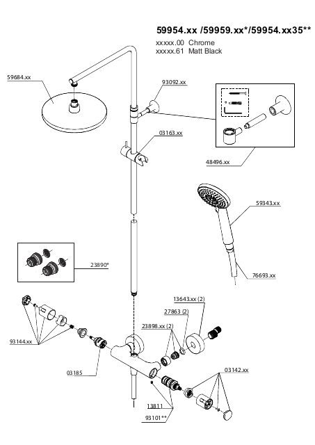 Core Chrome Shower System [https://damixa.com]