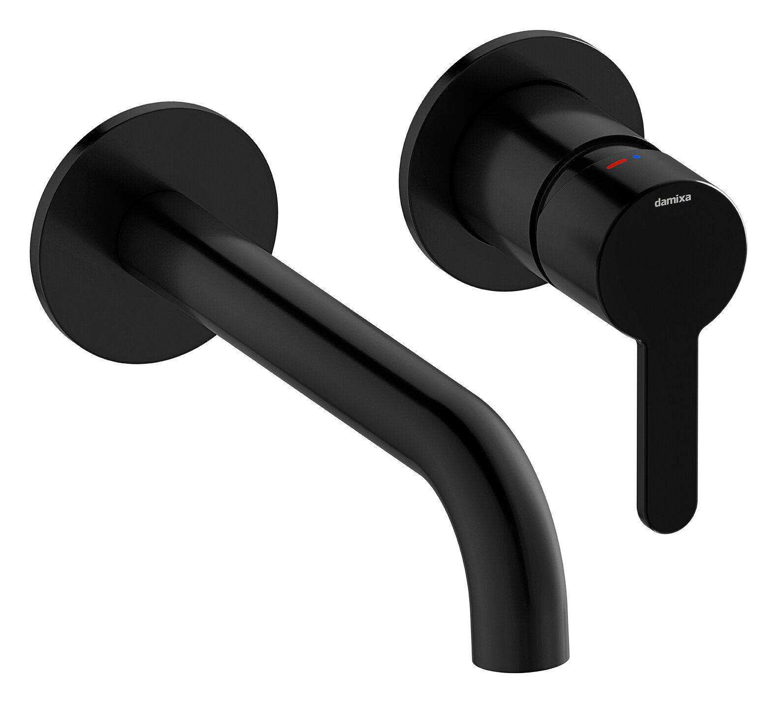 Inbouw Mat zwart Silhouet Afbouwset wandmengkraan (180 mm) [https://damixa.nl]