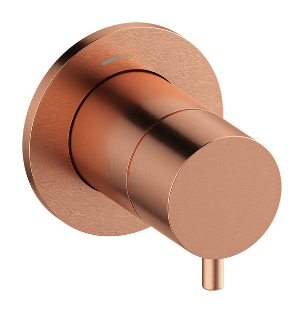 Concealed Brushed Copper PVD Loose stop cock [https://damixa.com]