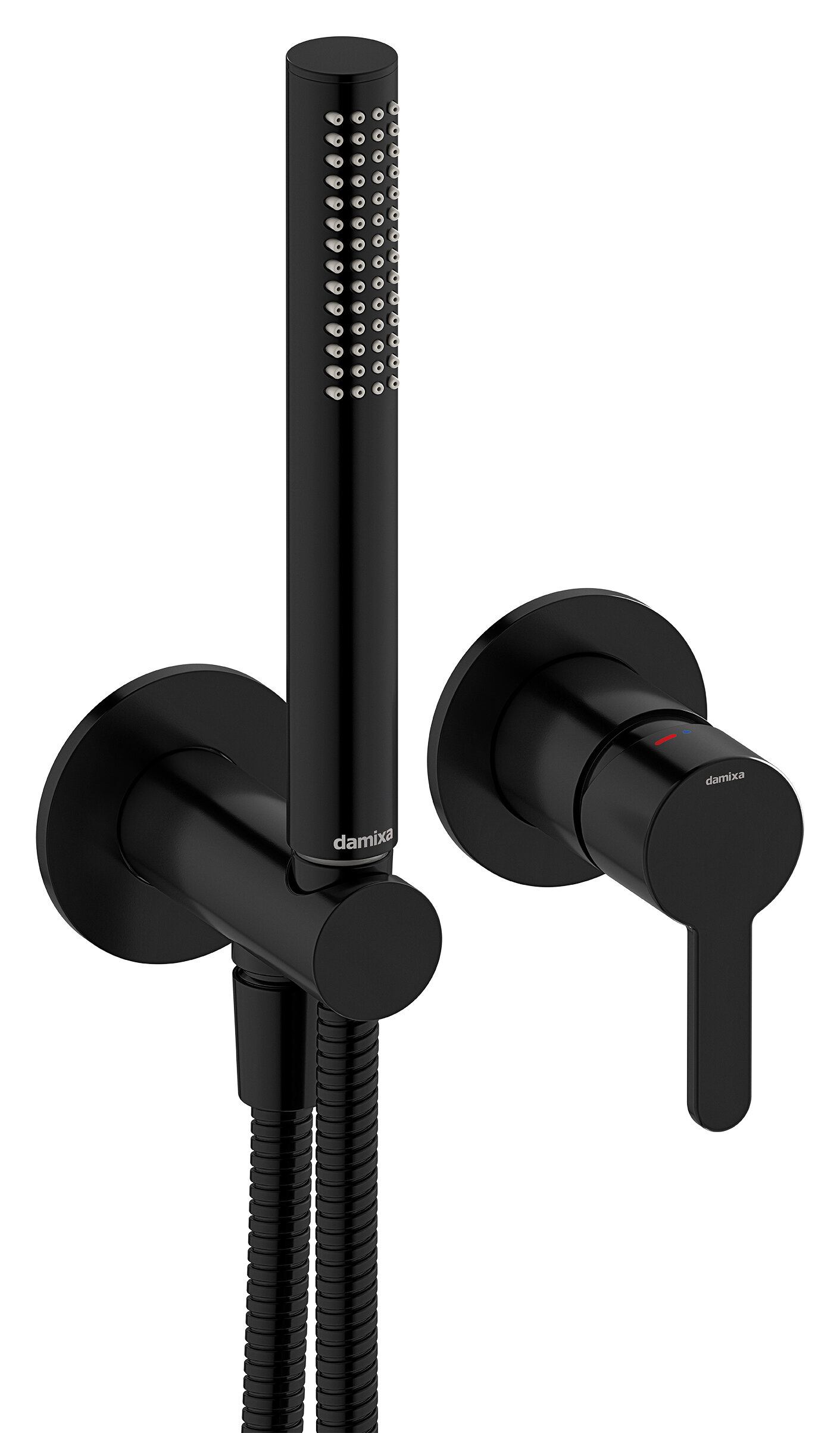 Inbouw Mat zwart Afbouwset douchemengkraan [https://damixa.nl]