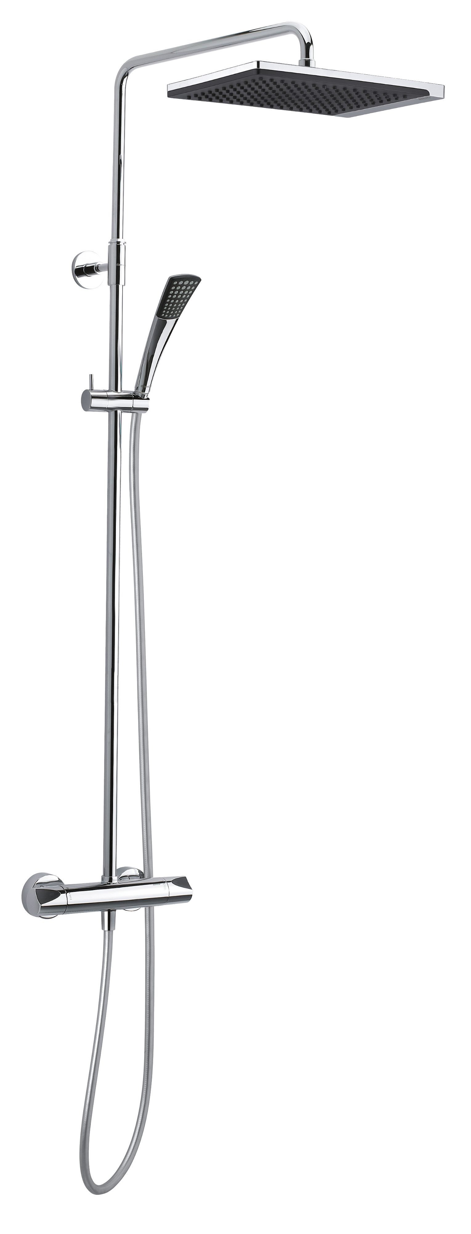 Slate Chrom/Schwarz 3 Thermostat Duschsystem [https://damixa.de]