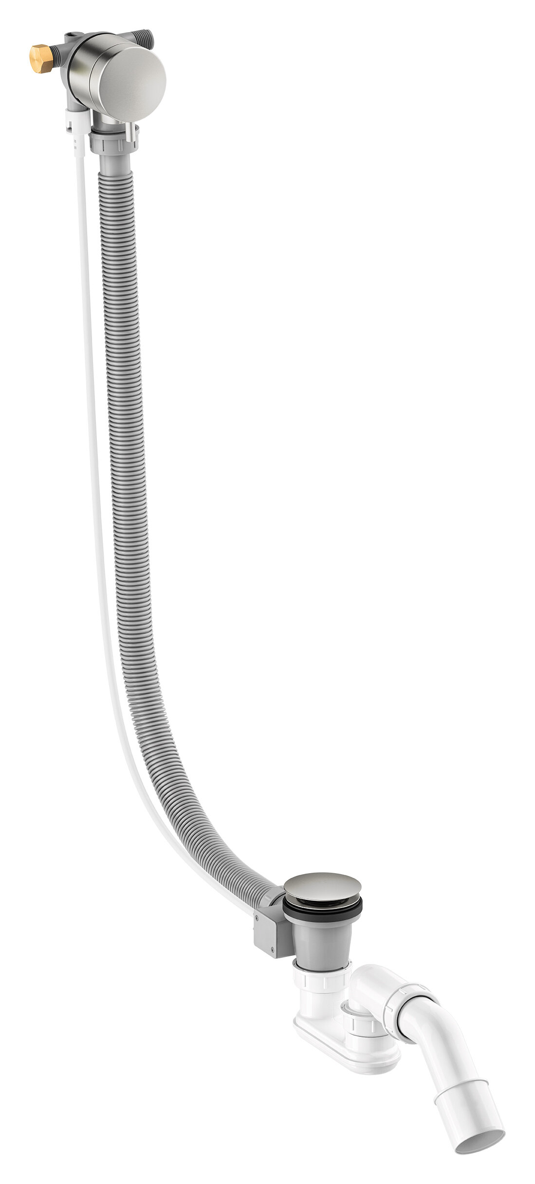 Unterputzarmaturen Stahl PVD Badewannenablauf mit Wassereinlauf [https://damixa.de]