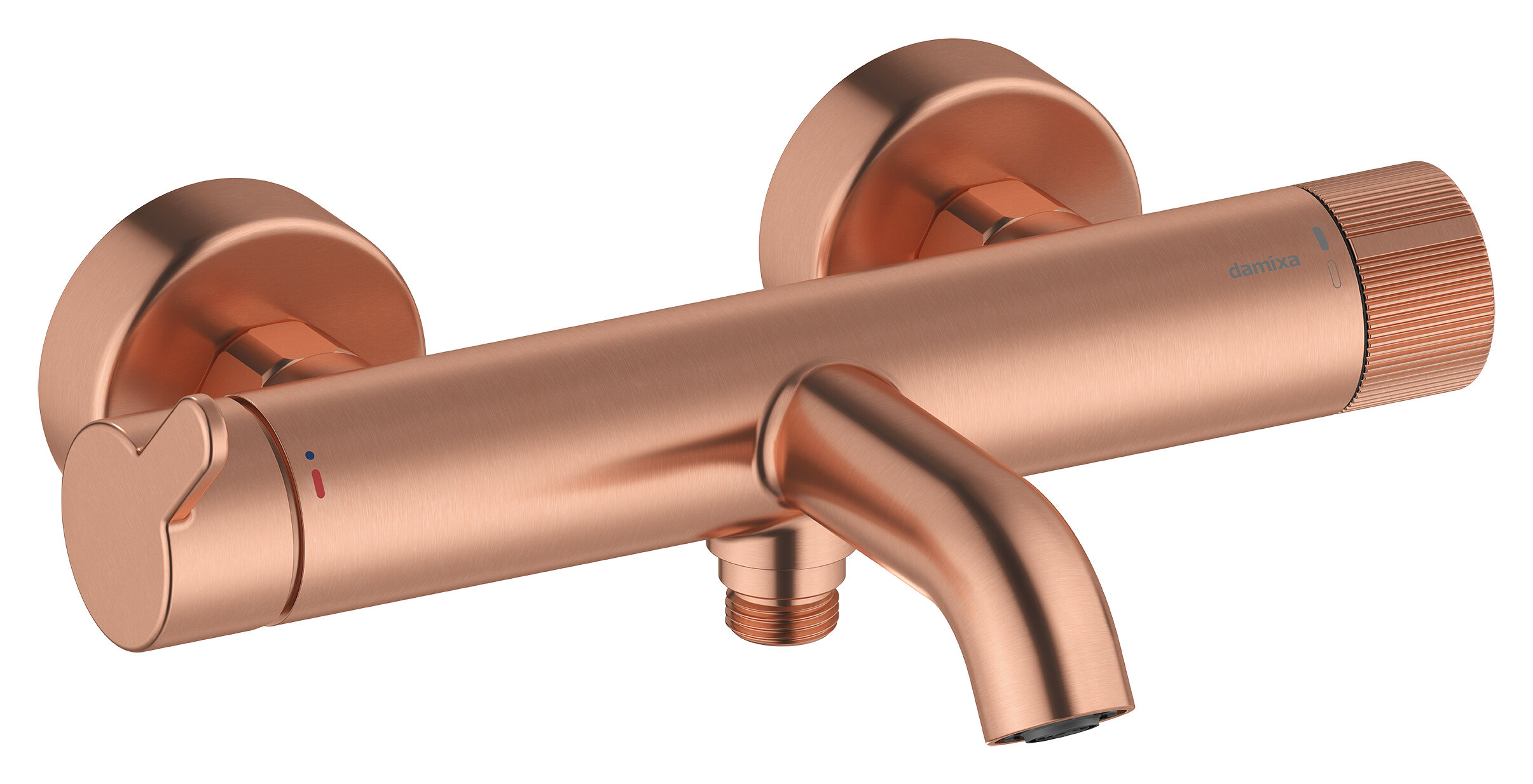 Silhouet Brushed Copper PVD Wall bath/shower [https://damixa.com]