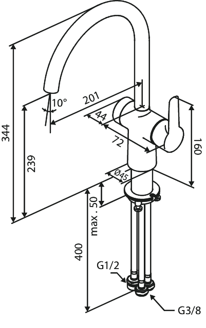 Core Mattamusta Keittiöhana [https://damixa.fi]