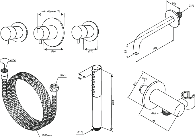Iris Mat brons PVD BS 2 [https://damixa.nl]